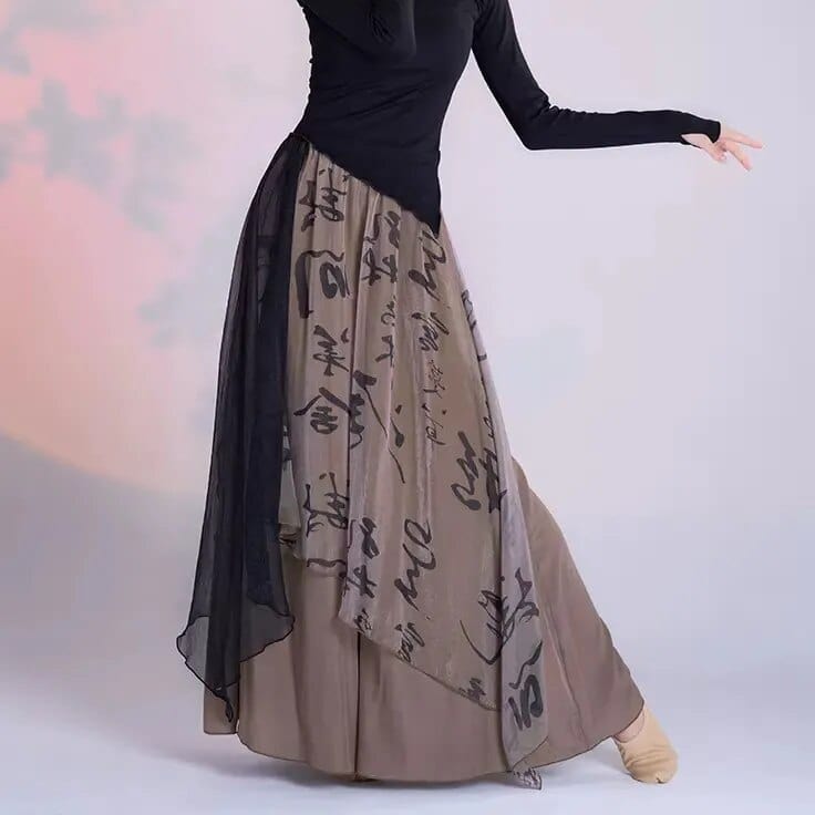 Chinese Calligraphy Flowy Palazzo Pants – Buddhatrends