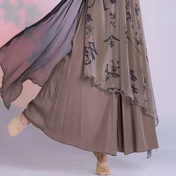 Chinese Calligraphy Flowy Palazzo Pants – Buddhatrends