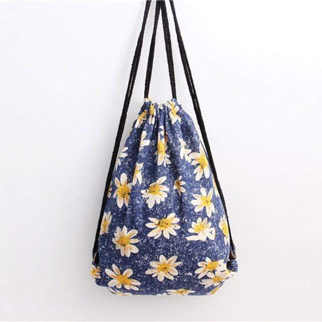 Daisy Canvas Drawstring Backpack – Buddhatrends
